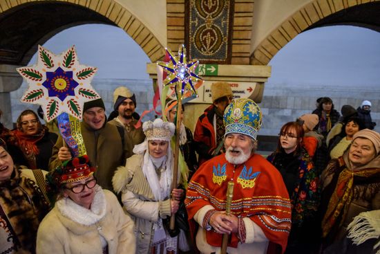 People Collective Kyivska Kolyada Sing Christmas Editorial Stock Photo ...