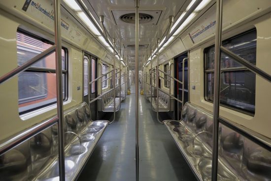 View Inside Empty Metro Carriages Mexico Editorial Stock Photo - Stock ...