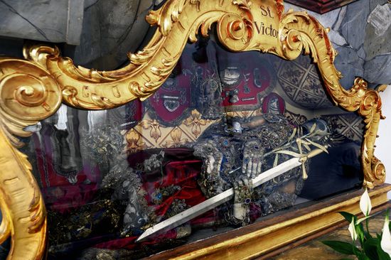Reliquary Richly Decorated Skeleton St Victor Editorial Stock Photo ...
