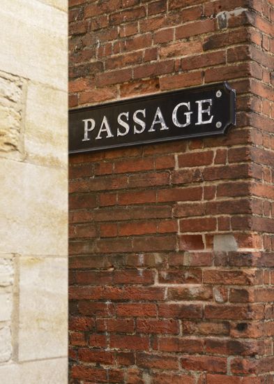 Passage Sign On Passageway Between University Editorial Stock Photo ...
