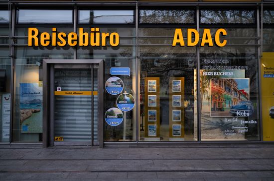 Adac Travel Agency Closed Twilight Shot Editorial Stock Photo - Stock ...
