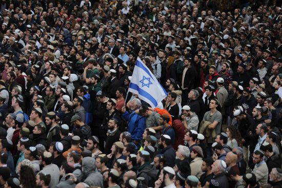 People Attend Funeral Procession Israeli Rabbi Editorial Stock Photo ...