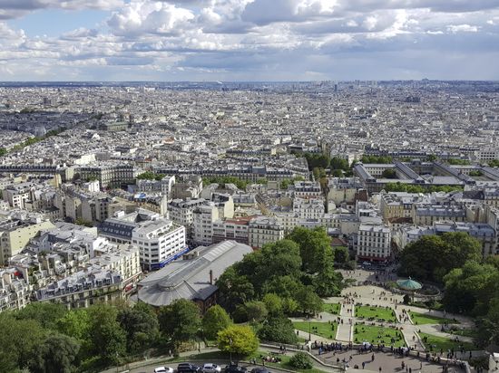 View Paris Plateau Front Sacrecoeur Basilica Editorial Stock Photo ...
