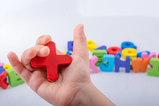 Letter Cube Plus Sign Made Wood Editorial Stock Photo - Stock Image ...