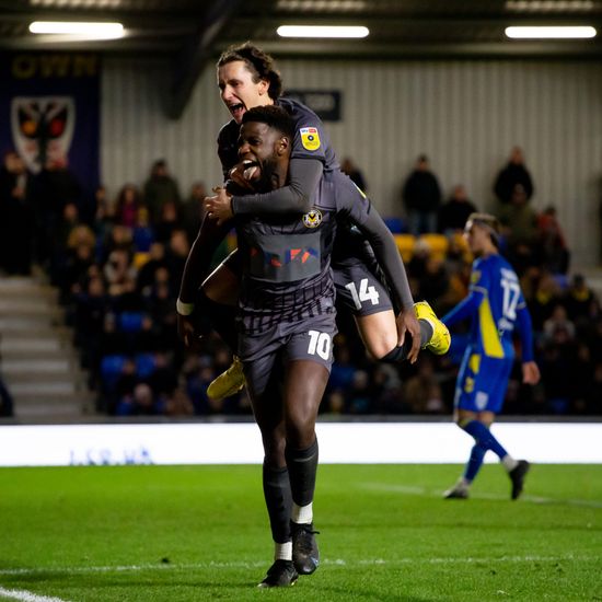 Offrande Zanzala Newport County Celebrates After Editorial Stock Photo ...