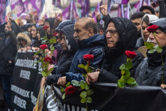 People Hold Red Roses Members Kurdish Editorial Stock Photo - Stock ...