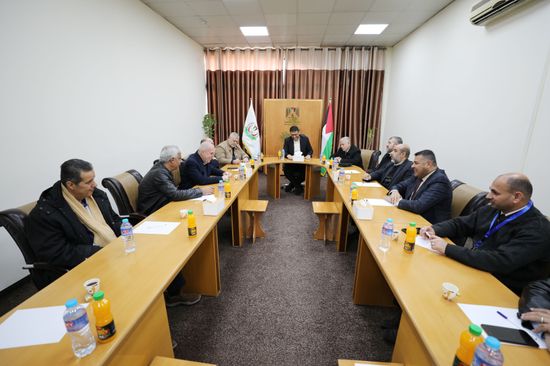 Delegation Palestinian Factions Visits Ministry Health Editorial Stock ...