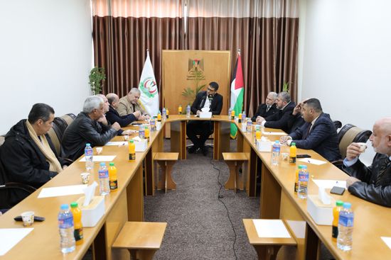 Delegation Palestinian Factions Visits Ministry Health Editorial Stock ...