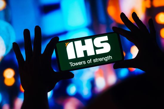 This Photo Illustration Ihs Towers Logo Editorial Stock Photo - Stock ...