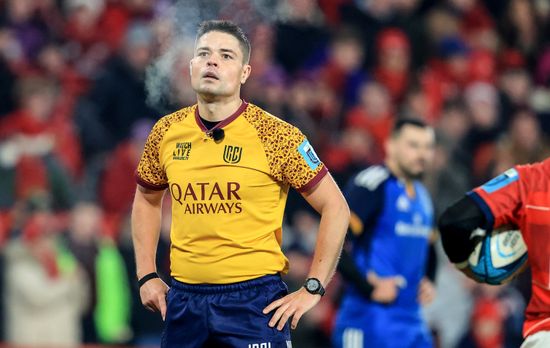 Munster Vs Leinster Referee Chris Busby Editorial Stock Photo - Stock ...