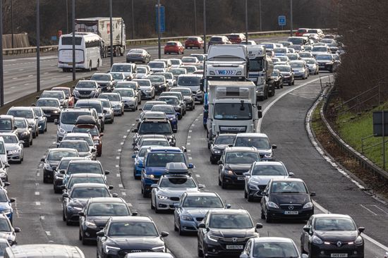 Bank Holiday Traffic Jams Build On Editorial Stock Photo - Stock Image ...
