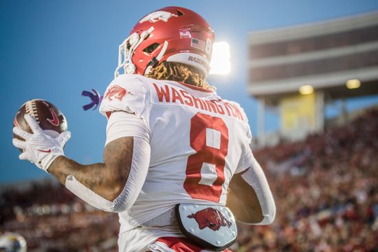 Arkansas Razorbacks Tight End Ty Washington Editorial Stock Photo ...