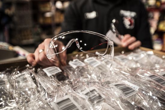 Krommenie Safety Goggles During Sale Fireworks Editorial Stock Photo ...