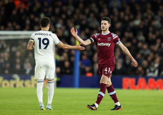 Rodrigo Moreno Leeds United Declan Rice Editorial Stock Photo - Stock ...