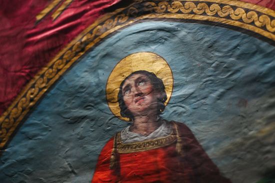 Banner Representing Saint Stephane Saint Stephen Editorial Stock Photo ...