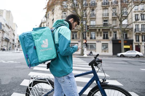 Illustration Picture Shows Deliver Man Deliveroo Editorial Stock Photo ...
