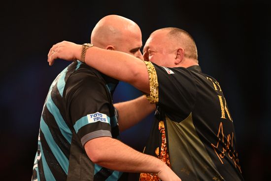 Mervyn King Embraces Rob Cross After Editorial Stock Photo - Stock ...