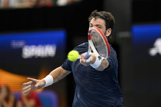 Cameron Norrie Great Britain Hits Forehand Editorial Stock Photo ...