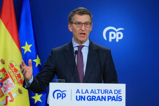 Spanish Popular Party Pp Leader Alberto Editorial Stock Photo - Stock ...