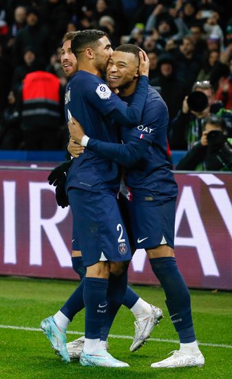 Psgs Forward Kylian Mbappe Congratulated By Editorial Stock Photo ...