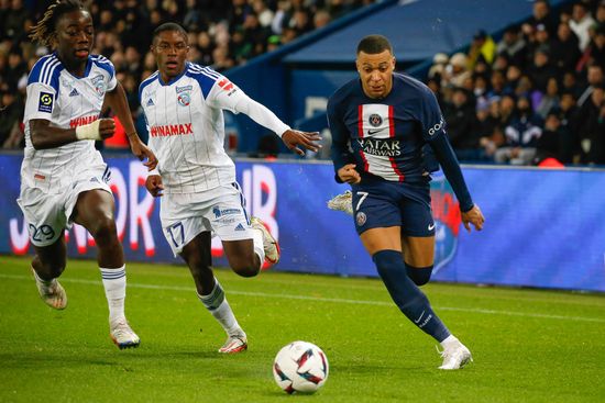 Psgs Forward Kylian Mbappe Dribbles Past Editorial Stock Photo - Stock ...