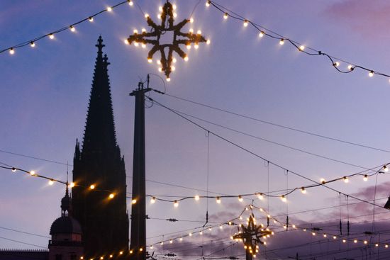 Christmas Decorations Seen Dom Cathedral Seen Editorial Stock Photo ...