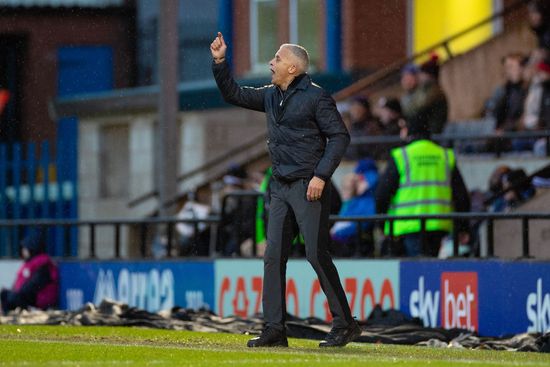Hartlepool United Manager Keith Curle During Editorial Stock Photo ...