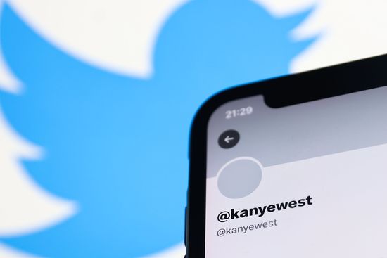 Kanye Wests Twitter Account Displayed On Editorial Stock Photo - Stock ...