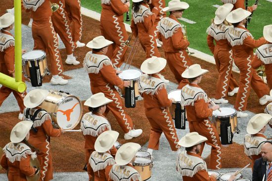 Texas Longhorns Marching Band Performing On Editorial Stock Photo ...
