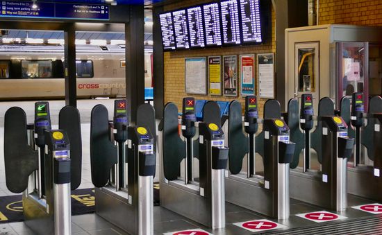 Empty Station Entrance Barriers Prior Next Editorial Stock Photo ...