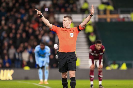 Referee Will Finnie Gestures During Efl Editorial Stock Photo - Stock ...