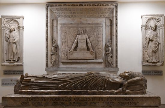 Pope Callixtus Iii S Tomb Crypt Editorial Stock Photo - Stock Image ...