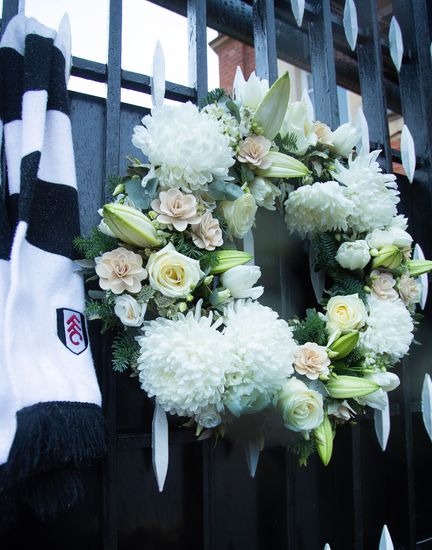Fulham Scarves Tributes On Gates Outside Editorial Stock Photo - Stock ...