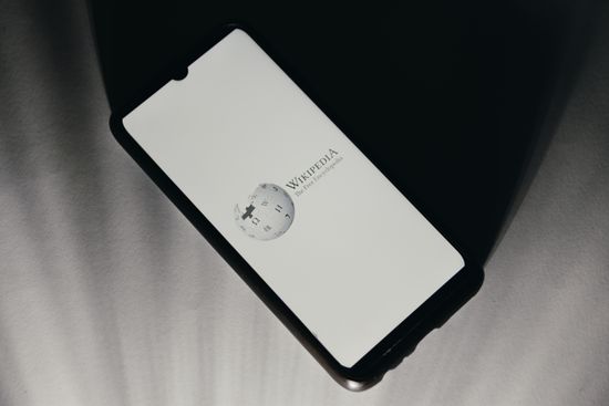 This Photo Illustration Wikipedia Logo Displayed Editorial Stock Photo ...