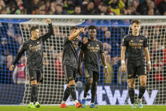 Arsenal Forward Gabriel Martinelli 11 Celebrates Editorial Stock Photo ...