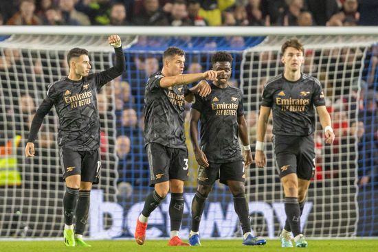 Arsenal Forward Gabriel Martinelli 11 Celebrates Editorial Stock Photo ...