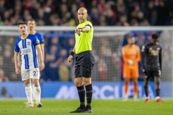 Anthony Taylor Referee During Premier League Editorial Stock Photo ...