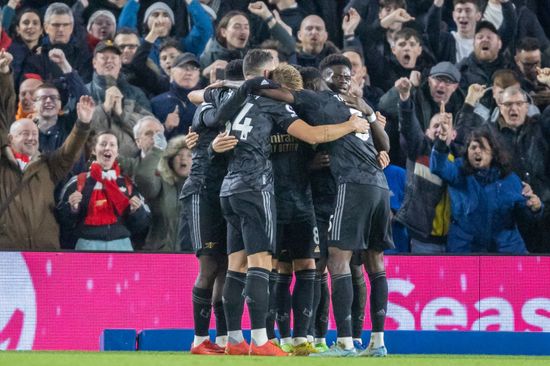 Arsenal Forward Gabriel Martinelli 11 Celebrates Editorial Stock Photo ...