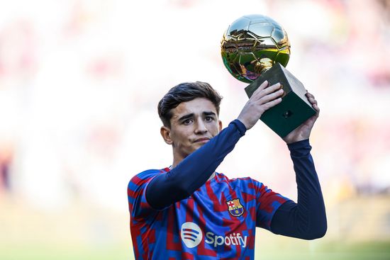 Gavi Golden Boy Trophy During La Editorial Stock Photo - Stock Image ...