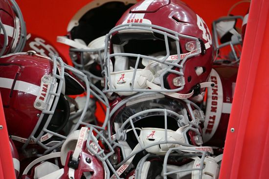 Alabama Crimson Tide Helmets During All Editorial Stock Photo - Stock ...