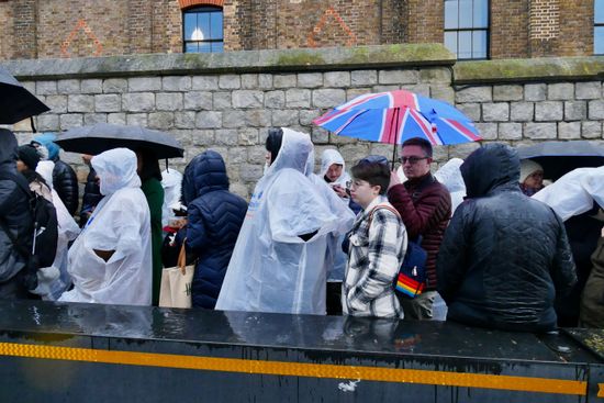 Visitors Queue Get Windsor Castle On Editorial Stock Photo - Stock ...