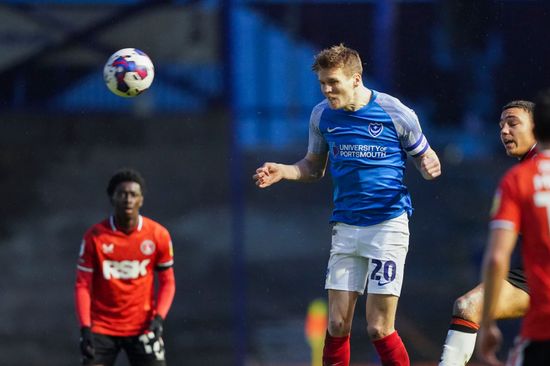 Portsmouth Defender Sean Raggett Heads Ball Editorial Stock Photo ...