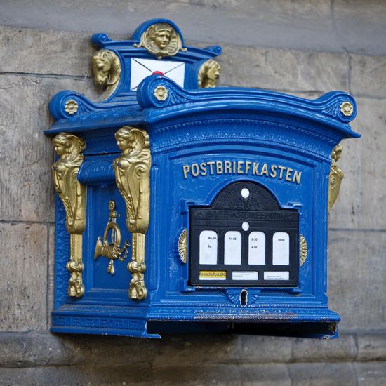 Historic Post Box Town Hall Erfurt Editorial Stock Photo - Stock Image ...