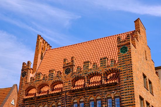 Roof Section Gable Historic Brick Building Editorial Stock Photo ...