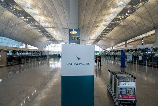 Sign Cathay Pacific Airways Inside Terminal Editorial Stock Photo ...