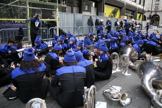 Marching Band Members Take Break Before Editorial Stock Photo - Stock ...
