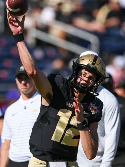 Purdue Boilermakers Quarterback Austin Burton 12 Editorial Stock Photo ...