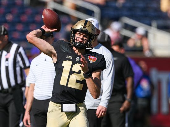 Purdue Boilermakers Quarterback Austin Burton 12 Editorial Stock Photo ...