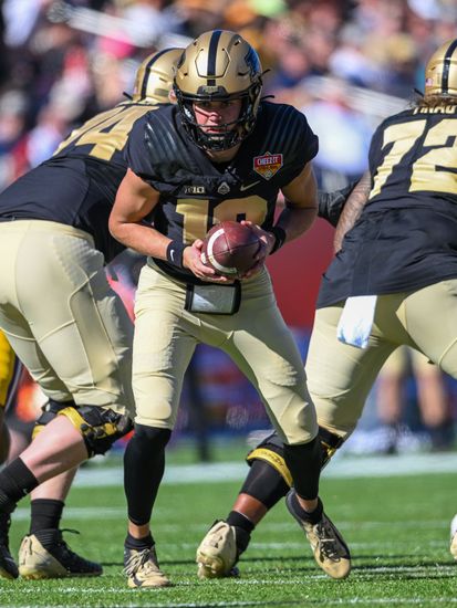 Purdue Boilermakers Quarterback Austin Burton 12 Editorial Stock Photo ...