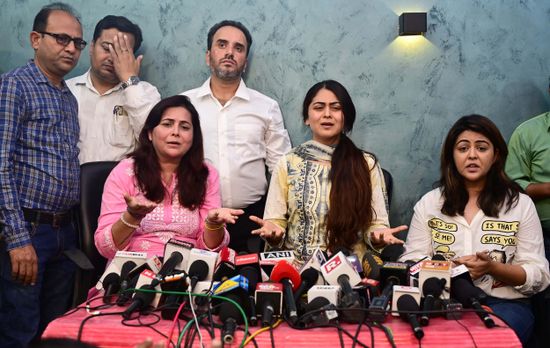 Sisters Falak Naaz Shafaq Naaz His Editorial Stock Photo - Stock Image ...